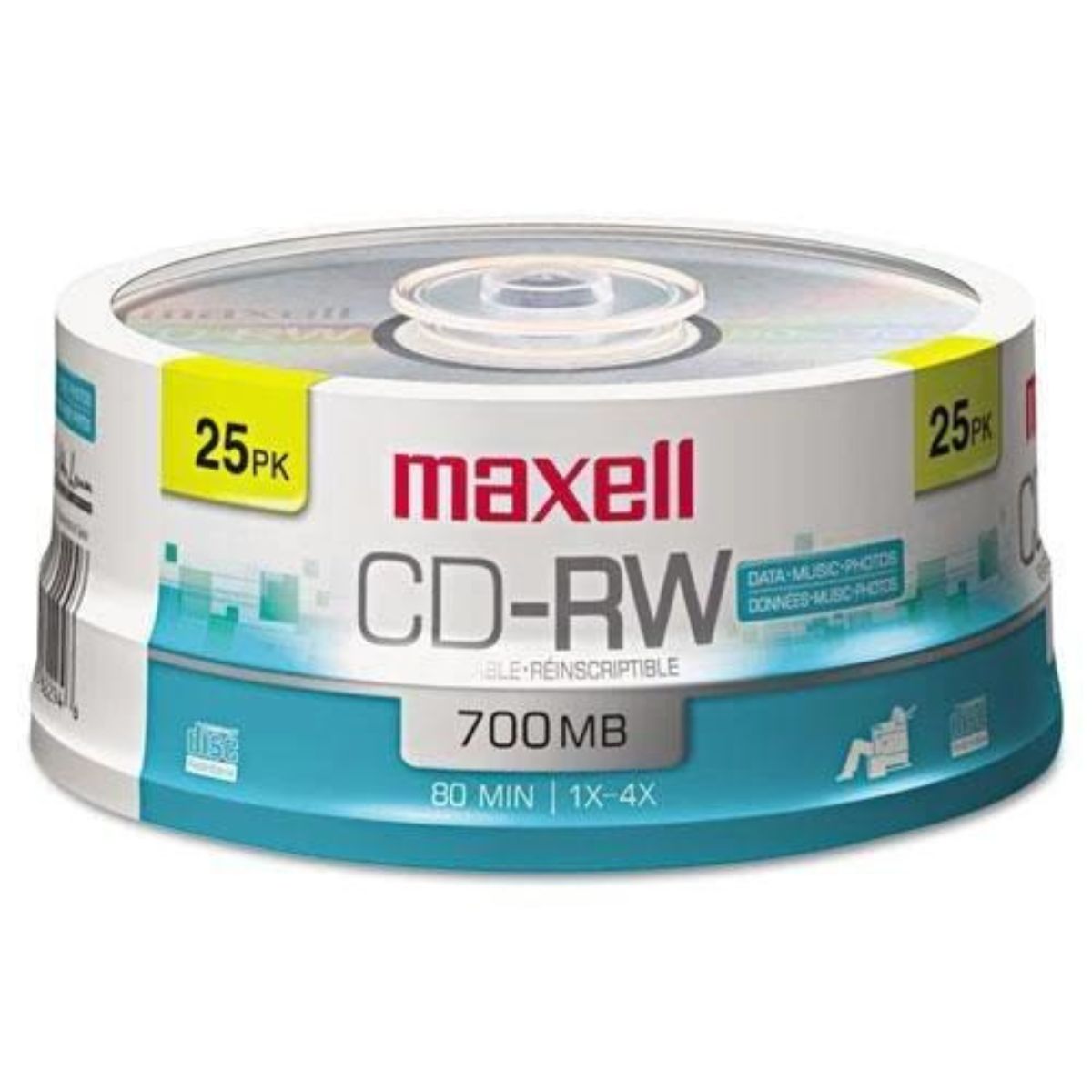 Discos Maxell CD-RW 700MB 25/u, 630026 - Hola Compras - Tienda en Línea